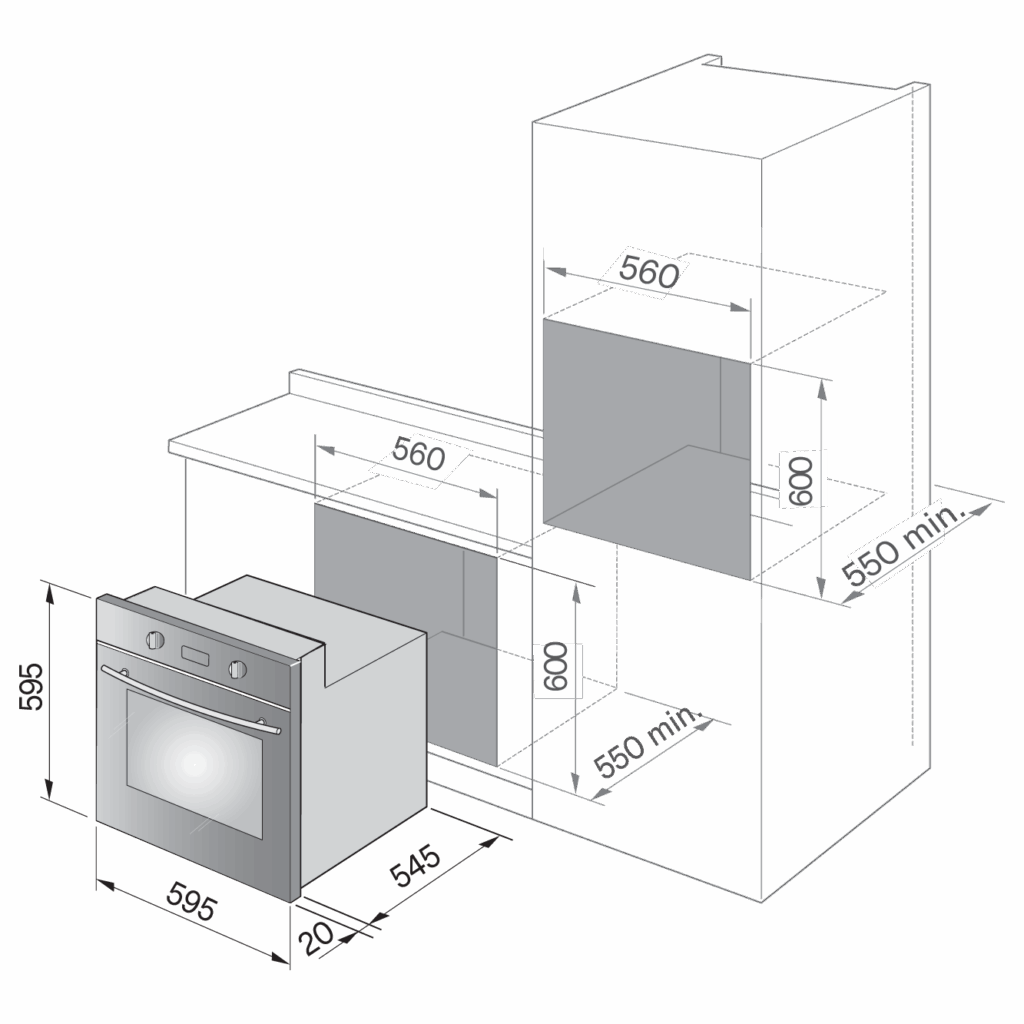 ALGOR AG7NM3DO Built-In Electric Oven 60 cm - Al Salam Kitchen ET