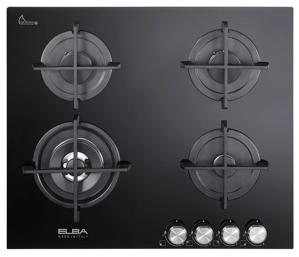 ELBA ELIO 65-445 CG Gas On Glass Hob 60 cm - Al Salam Kitchen ET